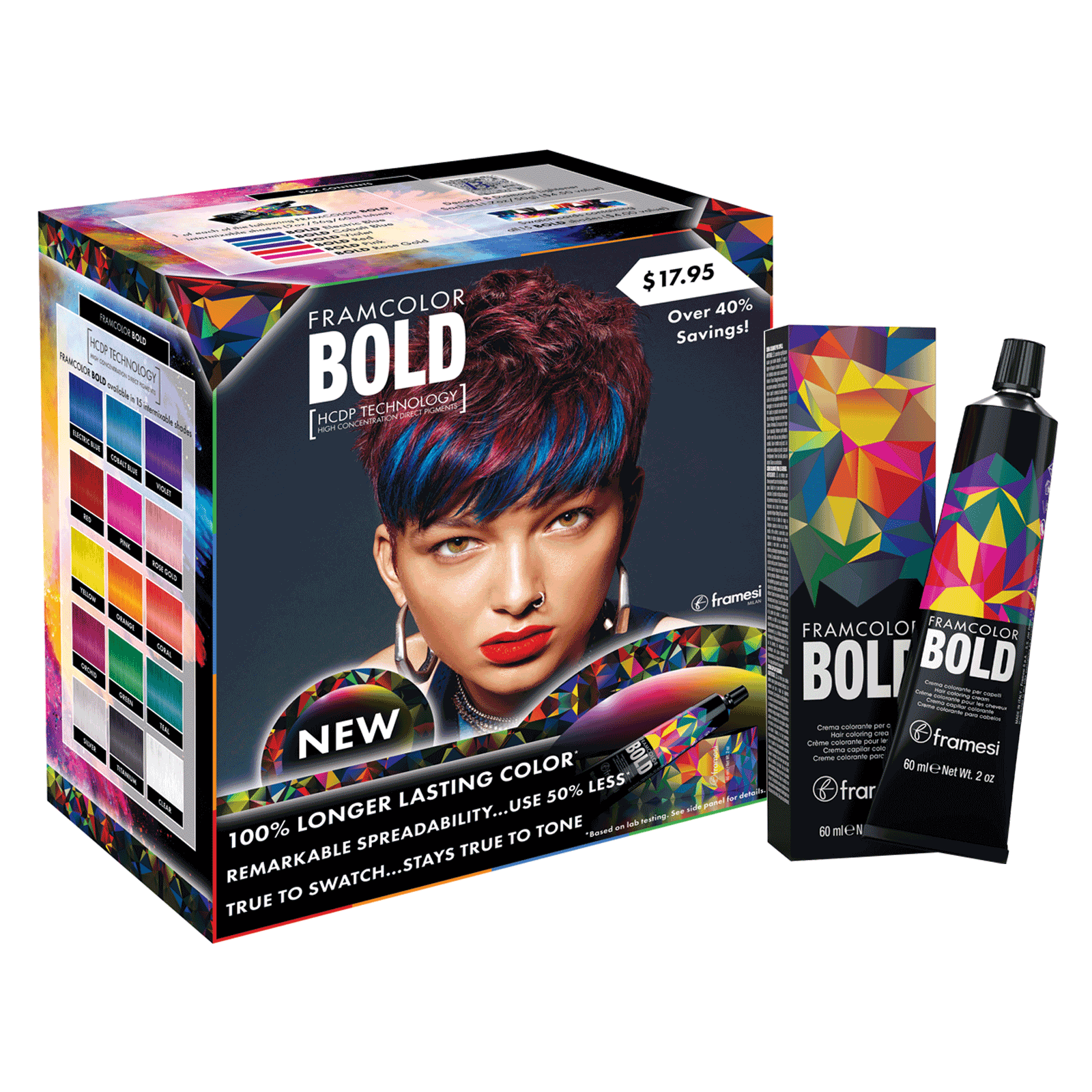 FRAMCOLOR BOLD 6 Shade Try Me Kit - Framesi | CosmoProf